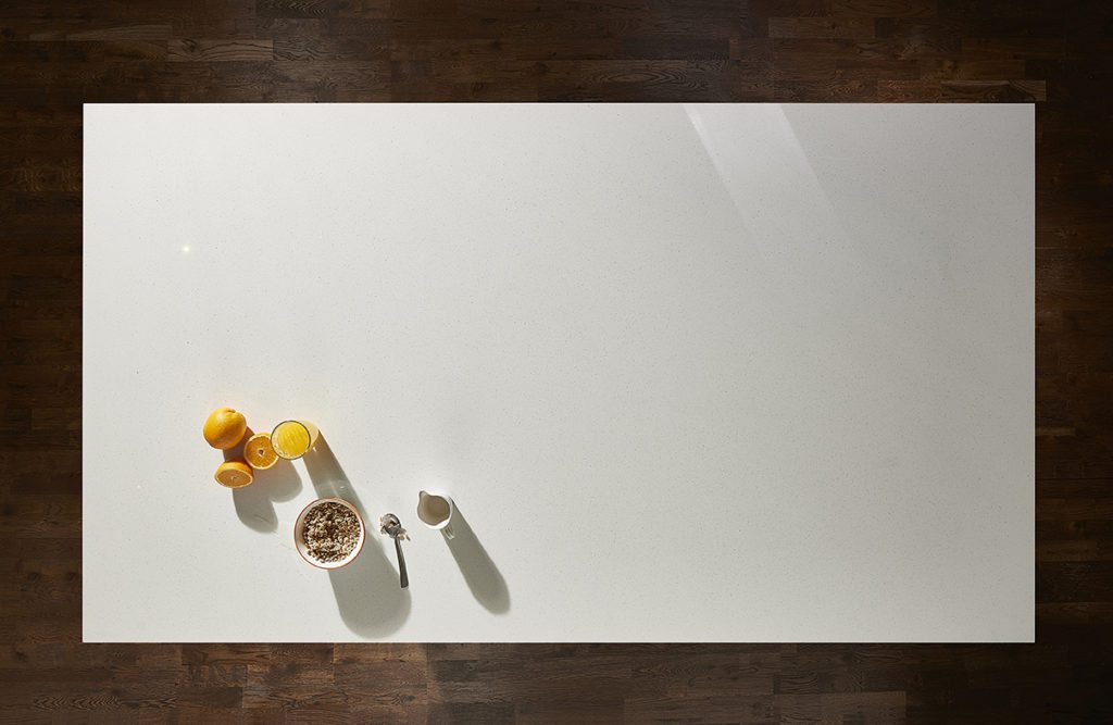 Konigstone Quartz Worktops - Stone & Chrome