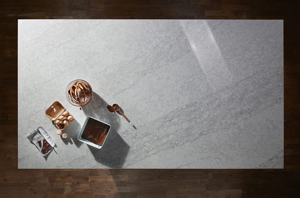 Konigstone Quartz Worktops - Stone & Chrome